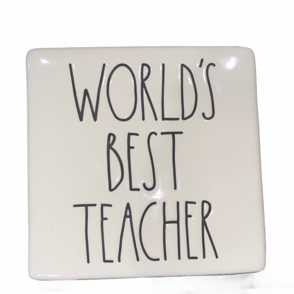 Rae Dunn | Office | Nwt Rae Dunn Worlds Best Teacher Desk Decor | Poshmark